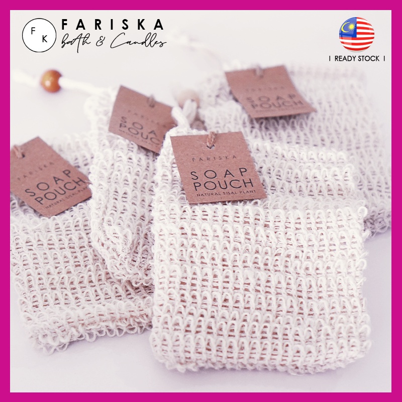 FARISKA l Soap Pouch l Bar Soap Storage Bag l Exfoliating Bath Scrub ...