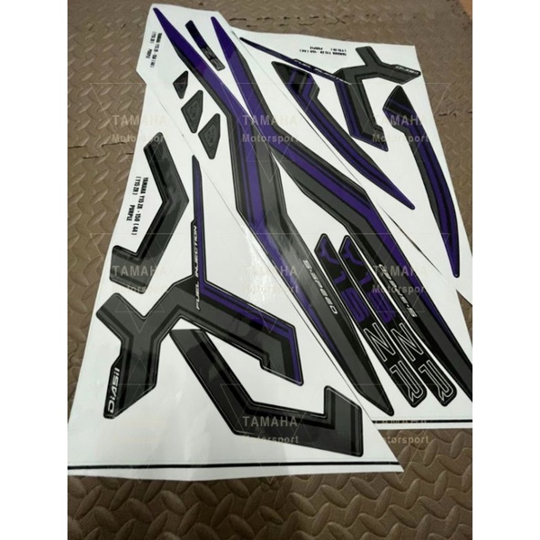 Yamaha Y15 Y15zr Body Cover Stripe Sticker Mx king 2022 vietnam design purple grey | Shopee Malaysia