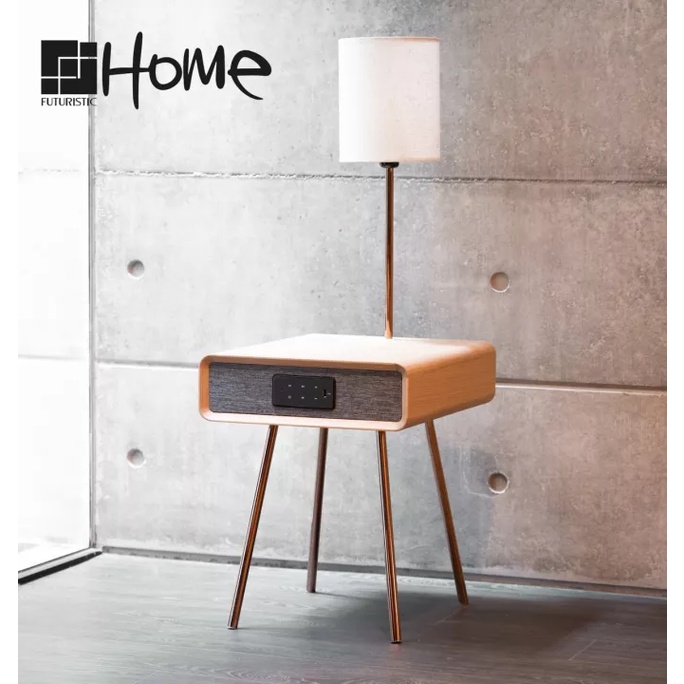 Diva Smart Table with Bluetooth Speaker, Wireless Charger and Plug ...