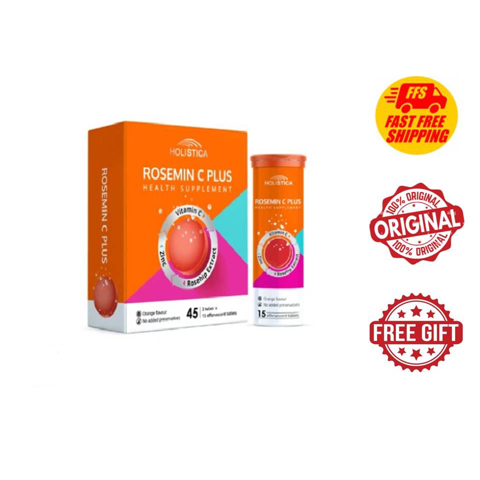 ELDON HOLISTICA ROSEMIN C PLUS 3 TUBES X 15 EFFERVESCENT TABLETS EXP 05 ...