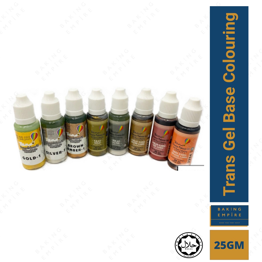 Trans Gel Base Food Coloring / Pewarna Makanan Gel ( Shimmer Family ...