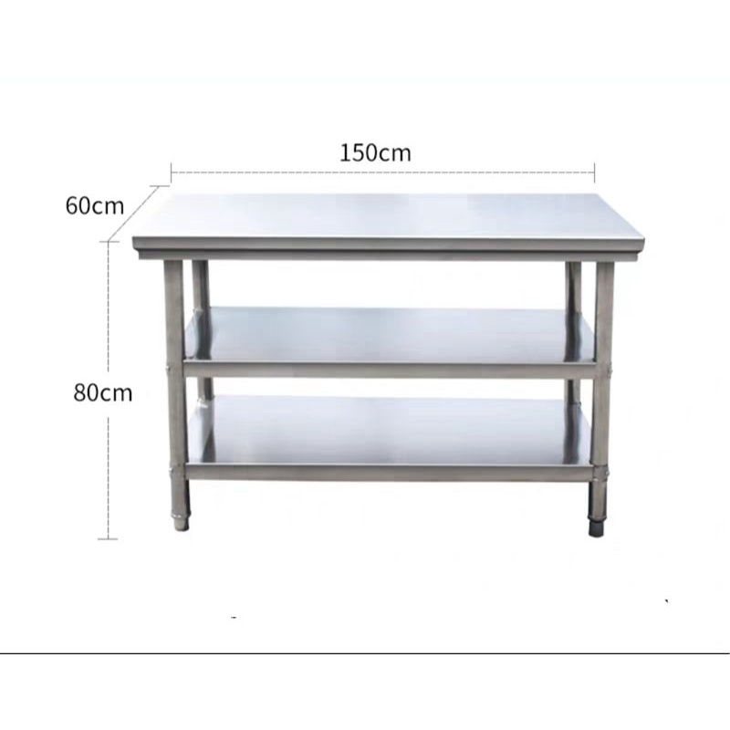 KT WARE 3 Tier Stainless Steel Kitchen Working Table Storage Rack Heavy ...