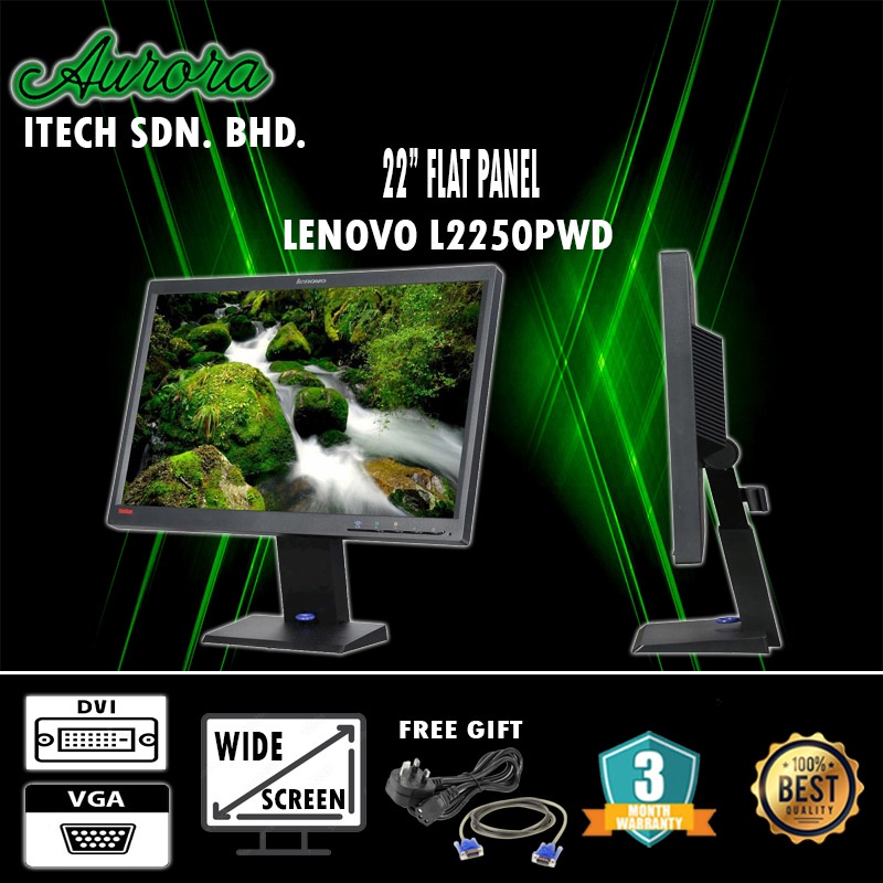 (REFURBISHED) GRADE A 22'' INCH LCD SCREEN MONITOR LENOVO THINKVISION ...