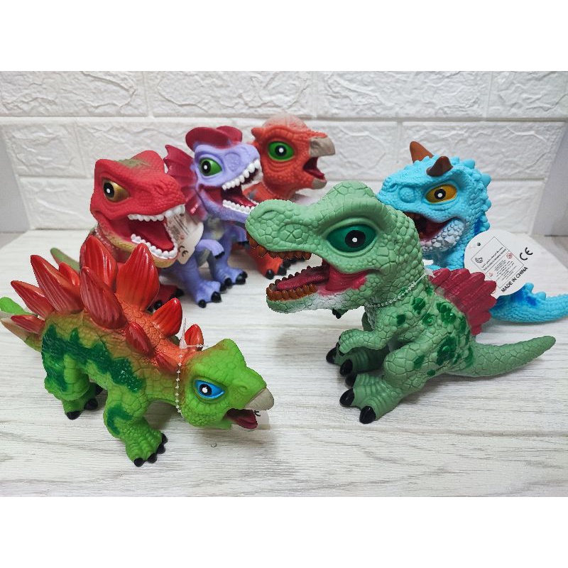 Colourful children dinosaur toys squeezable (mainan dino kanak-kanak ...