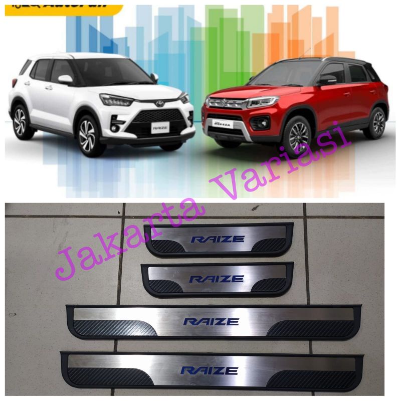 Side Sillplate Raize side sill plate Toyota Raize elegant carbon ...