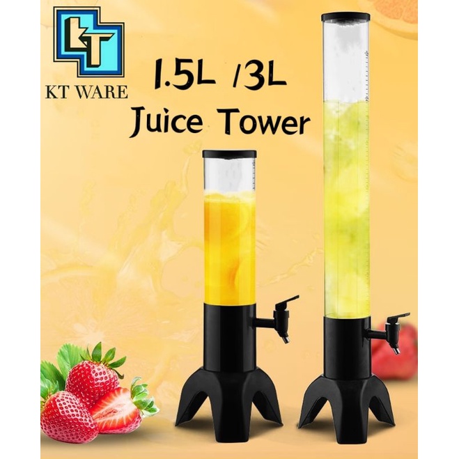 KT WARE Juice Tower Bekas Air Menara Balang Air Tabung Air Jug air Beer ...