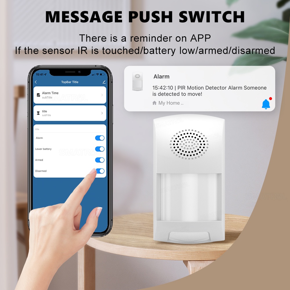 SMATRUL Tuya Smart WiFi PIR Motion Sensor Usb Home Burglar System ...