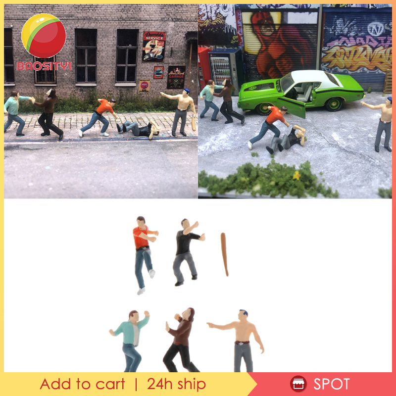 [baositybfMY] 1:64 Street Scene Diorama Figures Character Resin Model ...