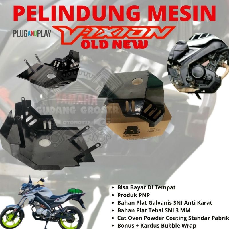 MESIN Engine Protector Skid Plate Hangguard Engine PNP Yamaha Vixion ...