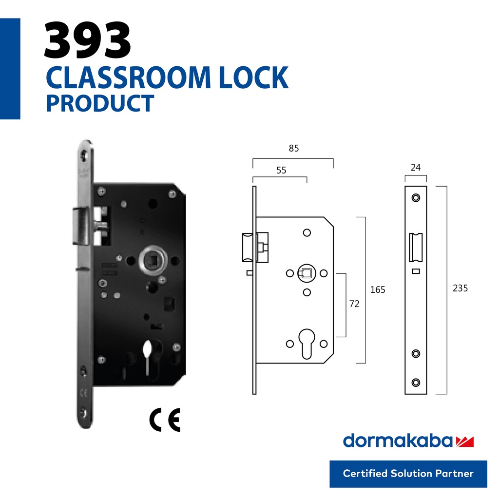 Dormakaba Mechanical Lock Accessories 393 Classroom Lock - Winstar ...