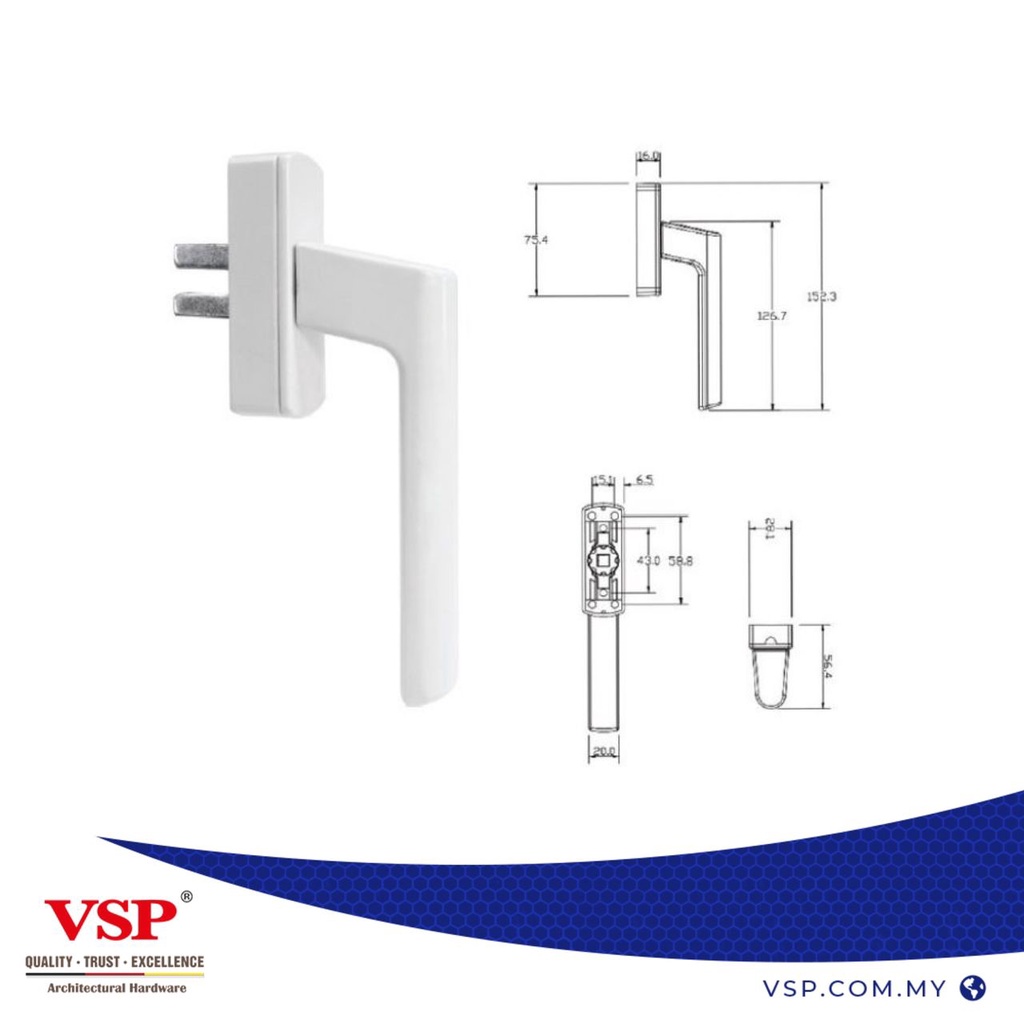 100VS - VSP-MH-004 Sufiya Multipoint Handle with Single Accessories | Shopee Malaysia