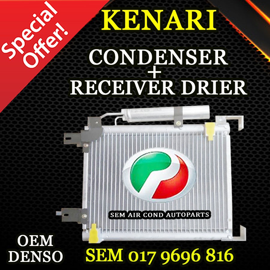 PERODUA KENARI DENSO TYPE OEM CONDENSER/ KONDENSER WITH RECEIVER DRIER ...