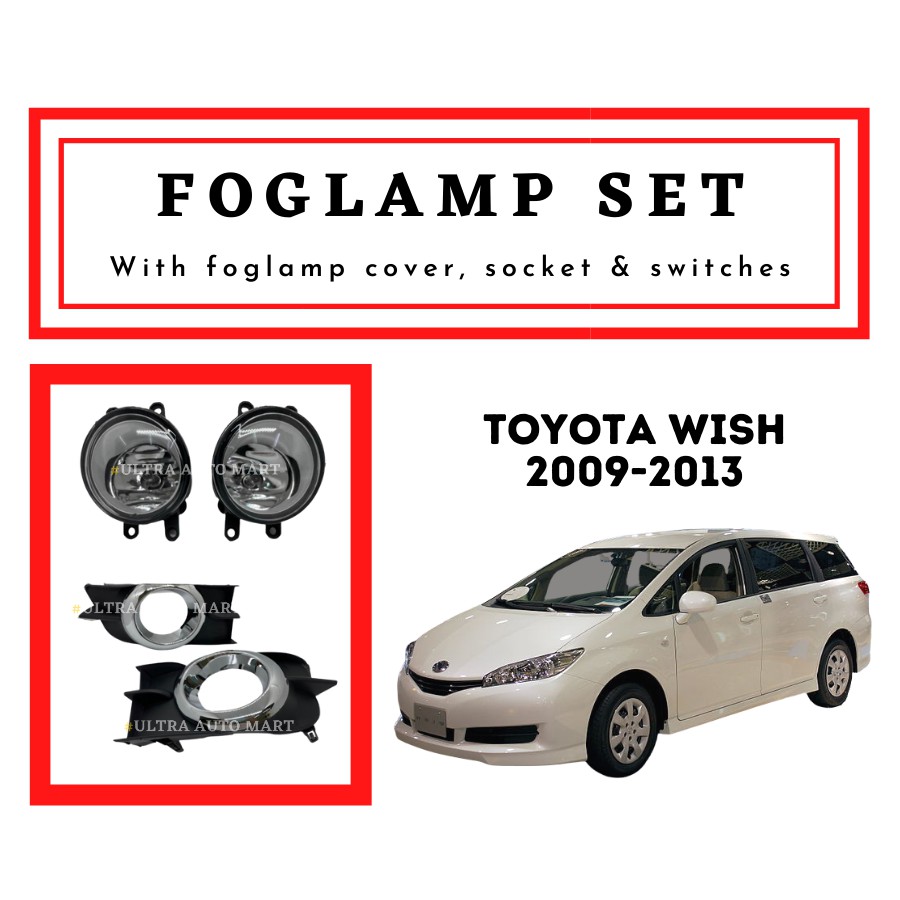 Toyota Wish Foglamp Spotlight Set 2009 2010 2011 2012 2013 Including ...
