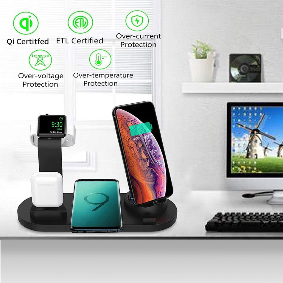 4 in 1 Wireless Charging Dock Compatible With Smart Watch Wireless ...