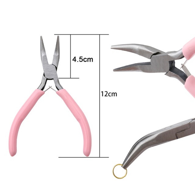 Cute Pink Color Handle Anti-slip Splicing and Fixing Jewelry Pliers ...