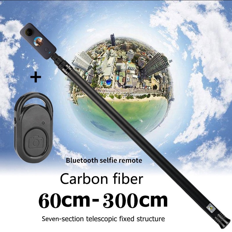 3M 2M 1.5M Cellphone Carbon Selfie Stick Insta360 One X2 R Portable ...