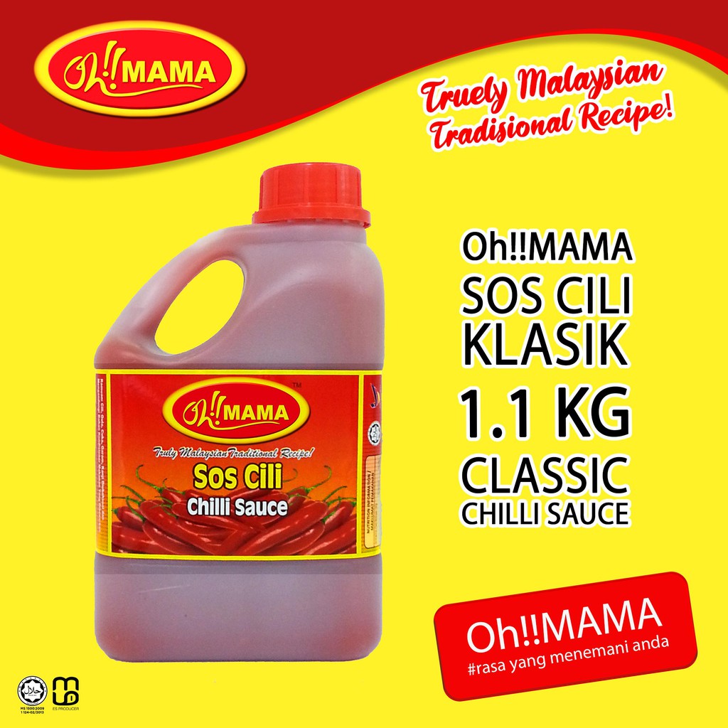 OhMAMA Sos Cili Klasik | Classic Chilli Sauce | Berat 1.1kg | HALAL ...