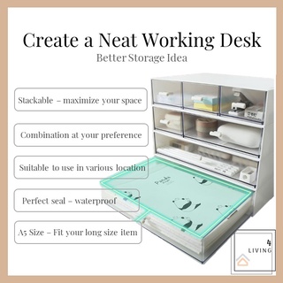 🔥READY STOCK🔥 Stackable Drawer Storage Box Desk Organizer Stationery ...