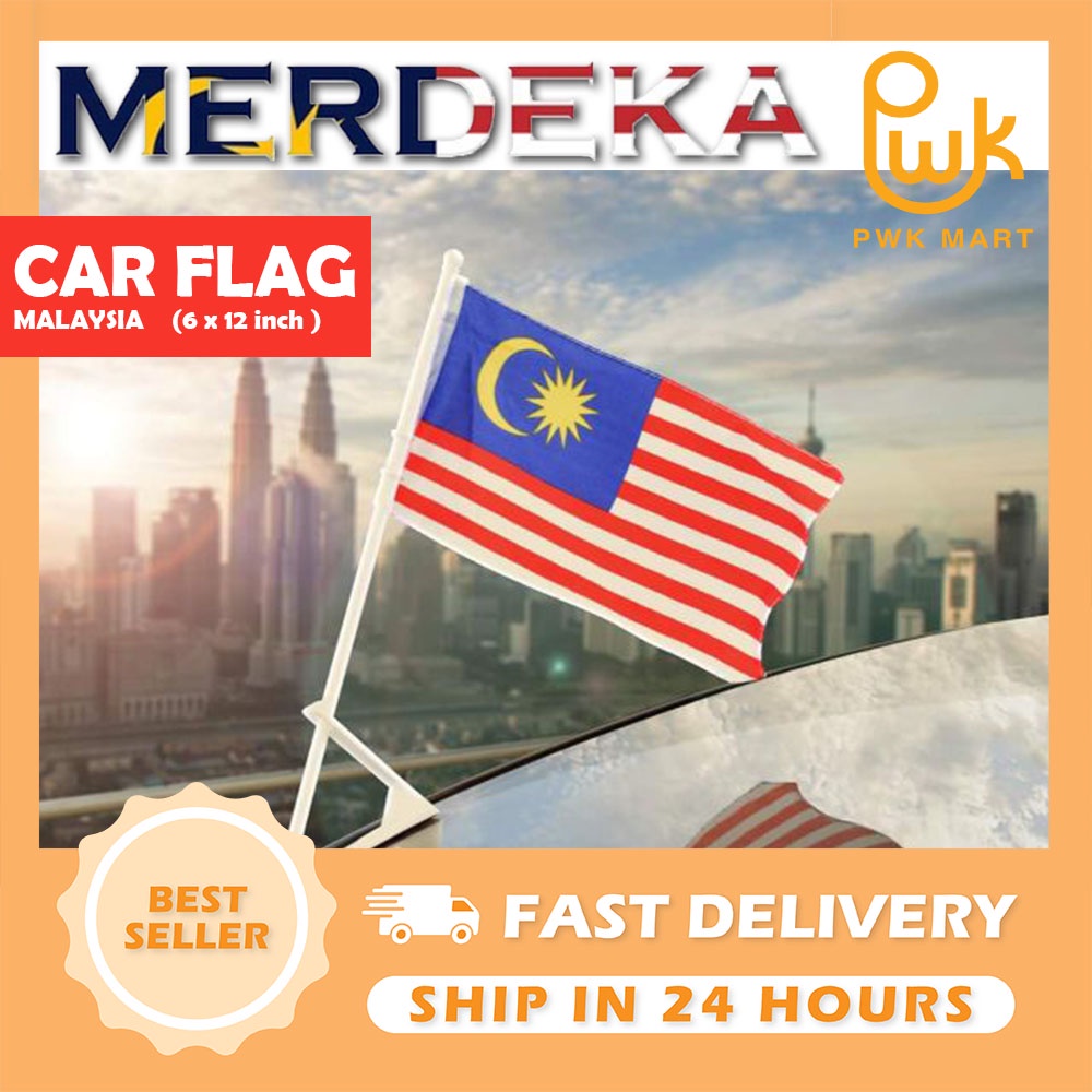 🌟MERDEKA🌟 Malaysia Hand Flag / Car Flag / Bendera Malaysia Polyester ...