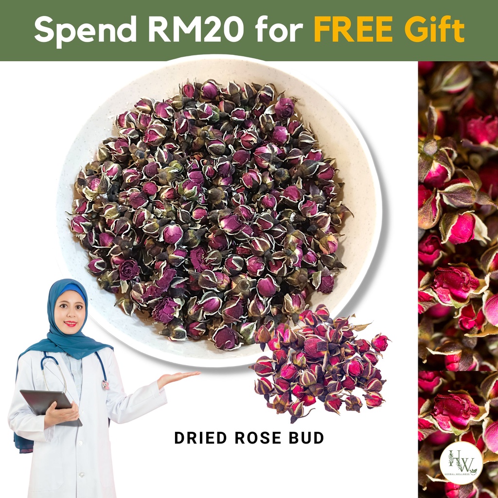 Dried Rose Bud / Putik Bunga Ros Mawar Kering / 玫瑰花茶 (50g) | Shopee ...