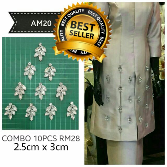 10pcs Beleza Iron on Beads Manik Tampal Seterika Baju Kurung Moden ...
