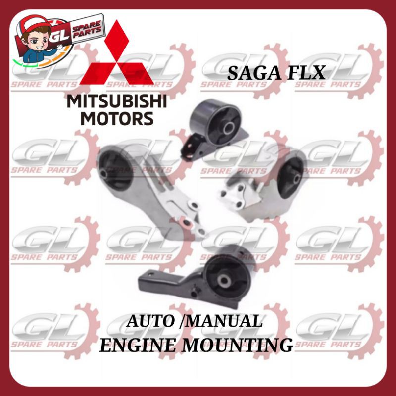 ENGINE MOUNTING KIT SET PROTON SAGA FLX 1.3 1.6 (AUTO)(MANUAL) | Shopee ...