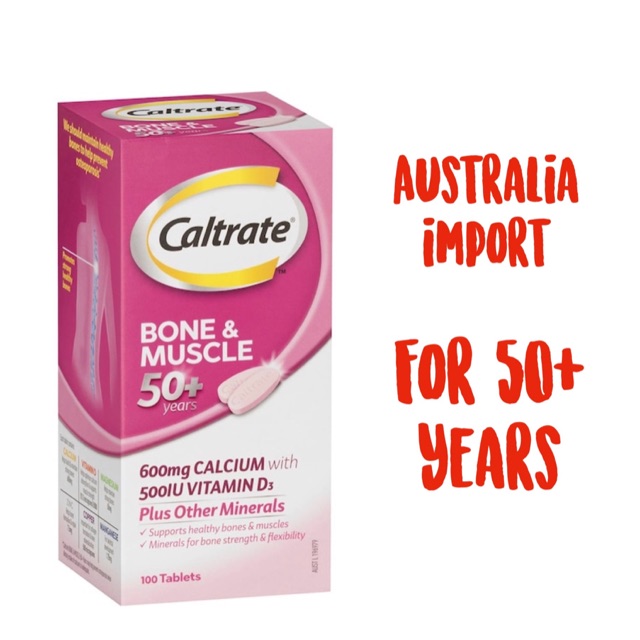 Australia import! Caltrate Bone & Muscle 50+ (Calcium & D3) 100 pack ...