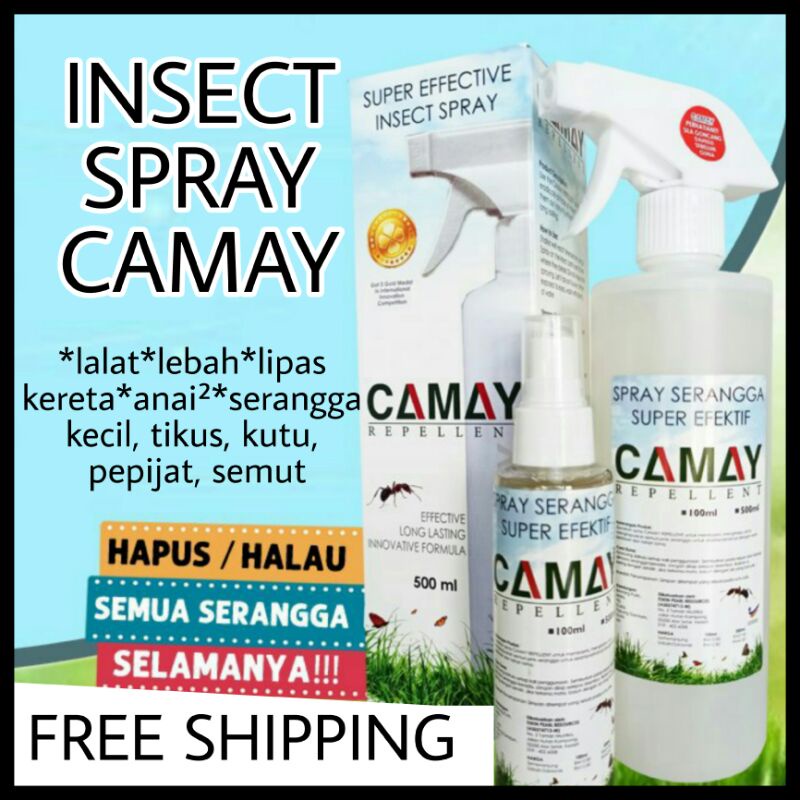 Camay Spray Serangga Super Efektif |Spray kutu Kucing| Spray Lipas ...
