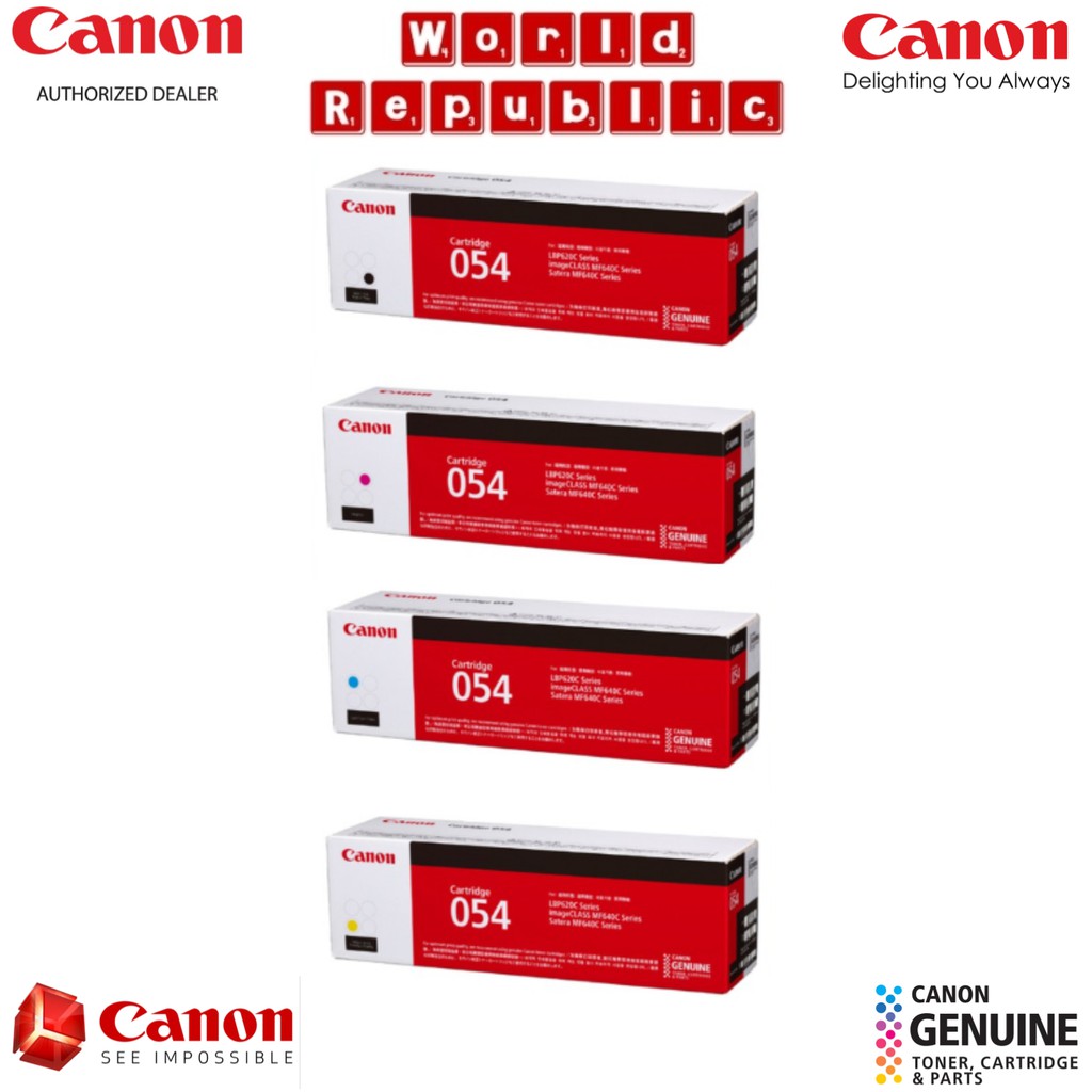 Canon Original 054 054H BK/C/M/Y Toner - 054BK 054C 054M 054Y - 054HBK 054HC 054HM 054HY ...
