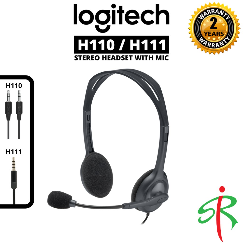 Logitech H110 / H111 Stereo Headset with Mic | Shopee Malaysia