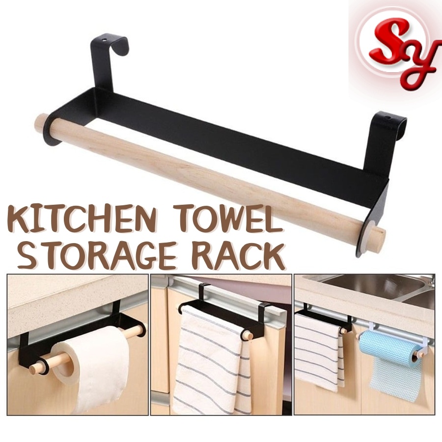 Iron Kitchen Towel Storage Rack Bathroom Tissue Roll Paper Holder ...