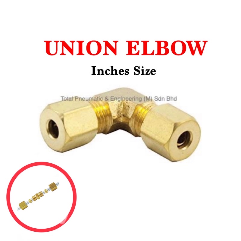 Brass Fitting (Inches Size) Compression Union Elbow Brass Union Elbow ...