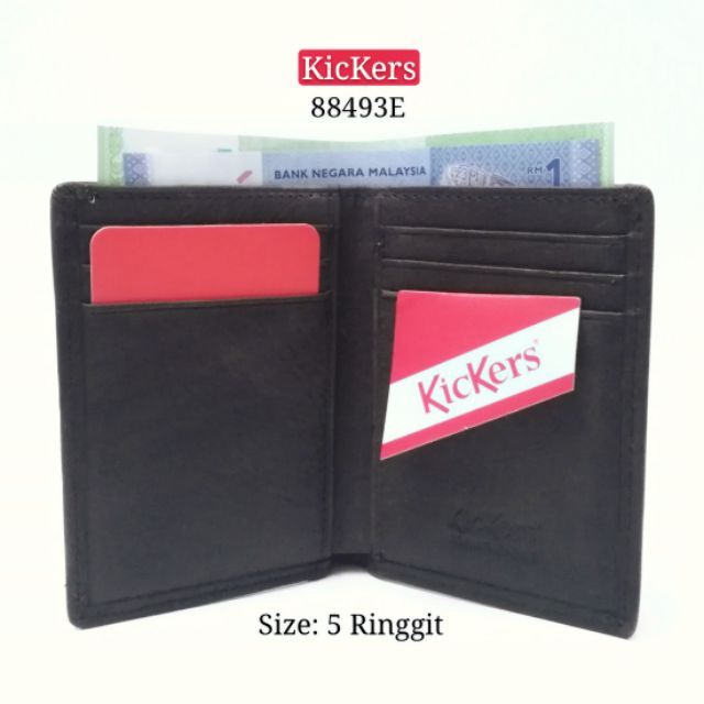 Kickers Genuine Leather Bifold Minimalist Small Wallet (88493E ...