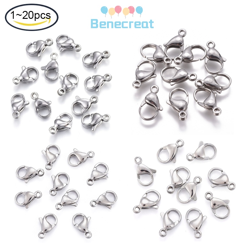 Benecreat 1pc ~ 20pcs 304 Stainless Steel Lobster Claw Clasps Parrot ...