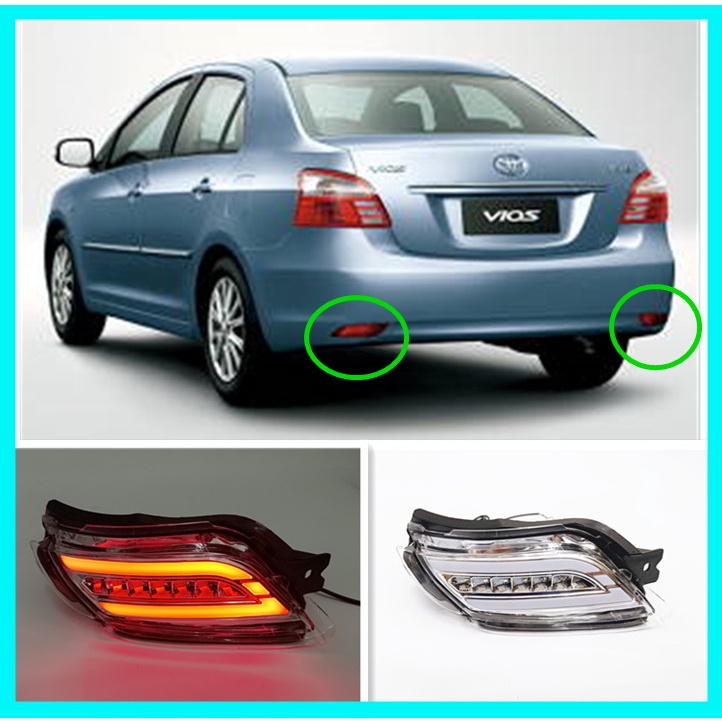 TOYOTA VIOS ncp-93 2007-2012 Rear Bumper LED Reflector Welcome Runing ...