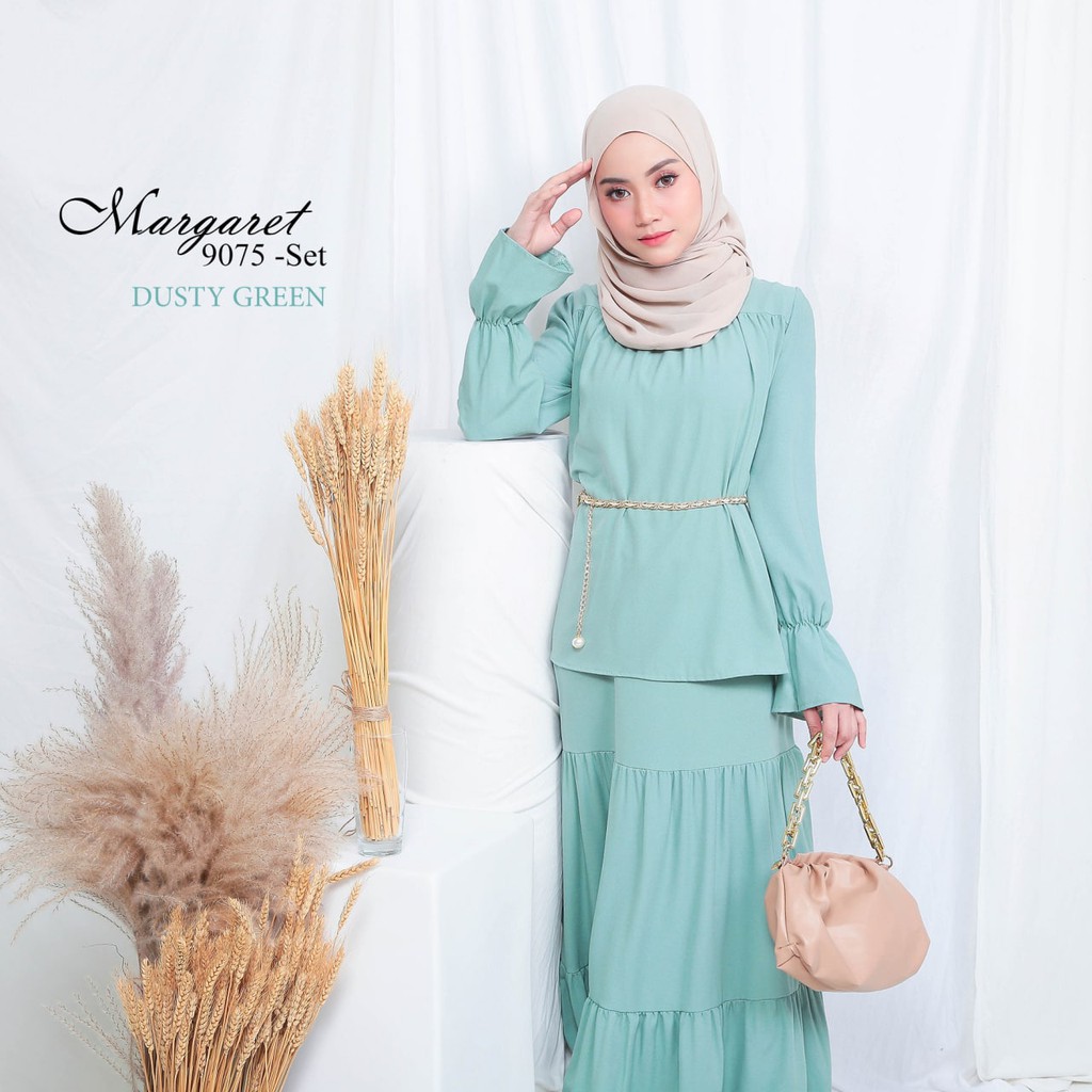 Baju Raya Set Blouse dan Skirt Less Iron FREE Accessories Belt | Shopee ...