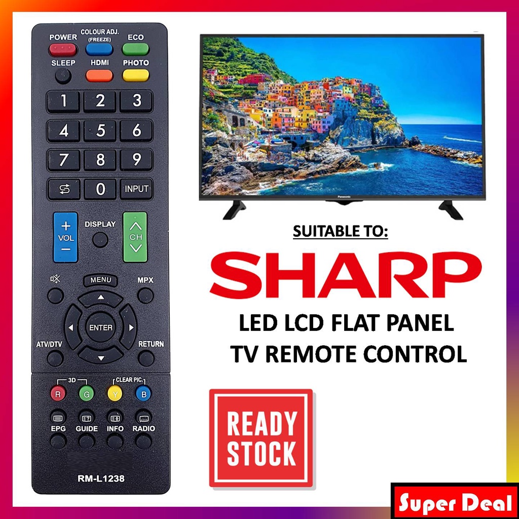 SHARP LED TV REMOTE CONTROL REPLACEMENT (RM-L1238) | Shopee Malaysia