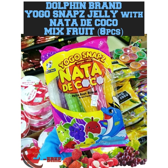 CAPTAIN DOLPHIN YOGO SNAPZ JELLY WITH NATA DE CO CO MIX FRUIT 8PCS IN ...