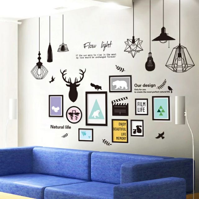 Creative Wall Sticker Frame Room Sticker Kitchen Sticker Wall Art | Shopee Malaysia
