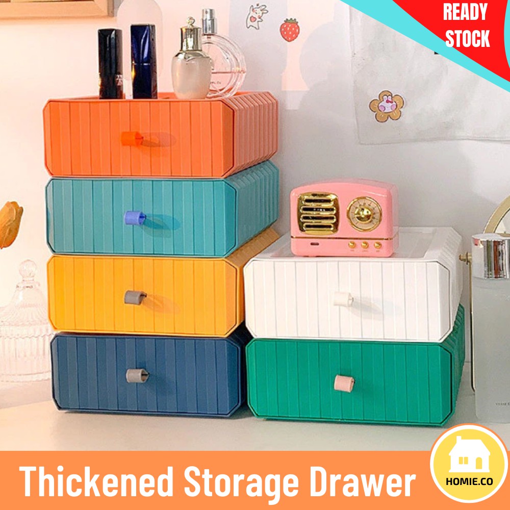 Colorful Desktop Storage Box Stackable Drawer Organizer Table Office ...
