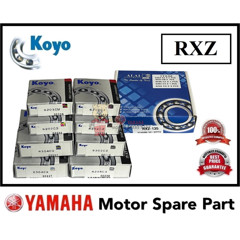 RXZ KOYO BEARING SET 0 RXZ135 135 Bearing Set Engine Koyo 100% Original ...