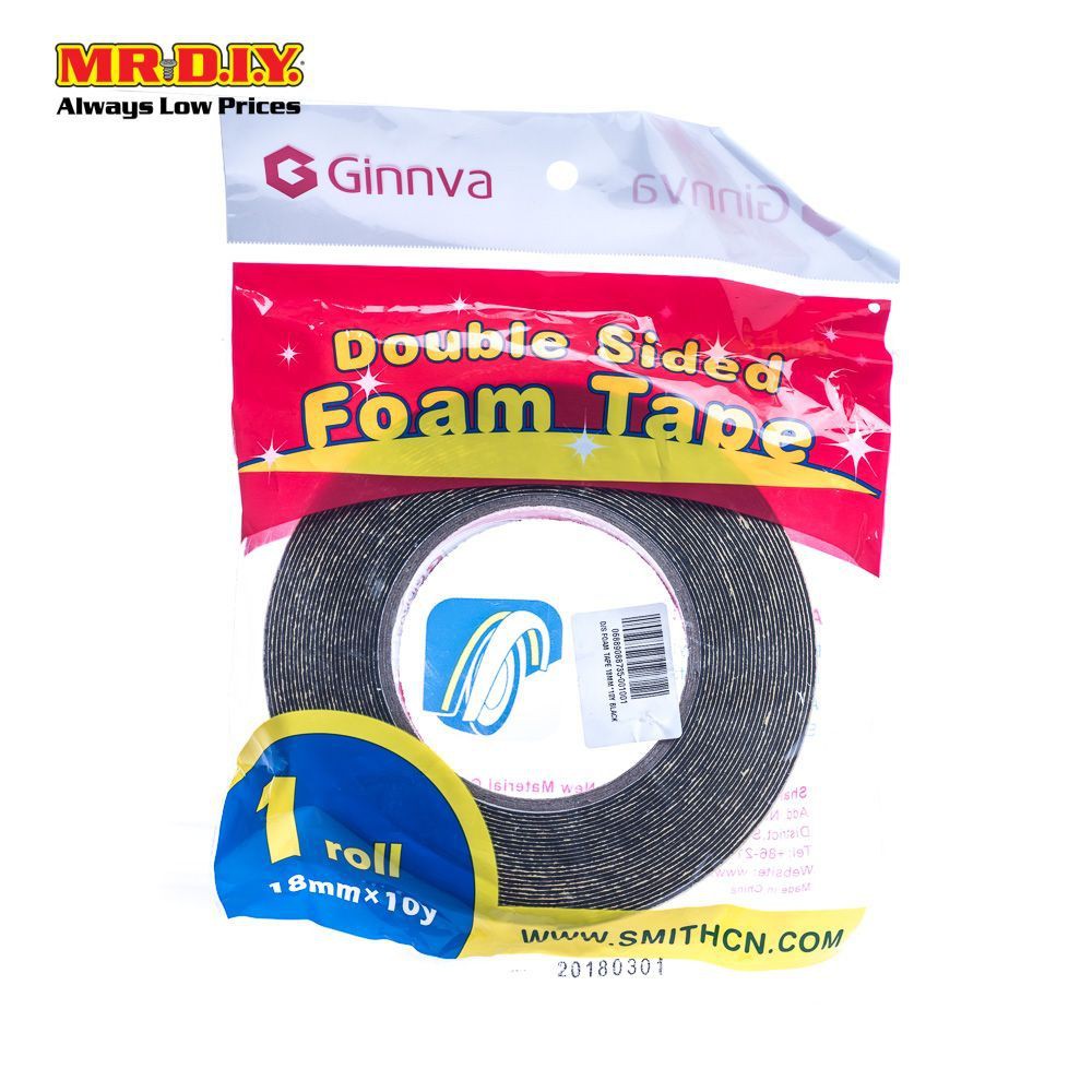GINNVA Double Sided Foam Tape Black (1.8cm x 9m) | Shopee Malaysia