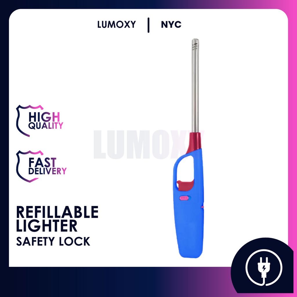 LMY_ Multi purpose Gas Lighter Gun NYC Refillable Kitchen Lighters BBQ ...