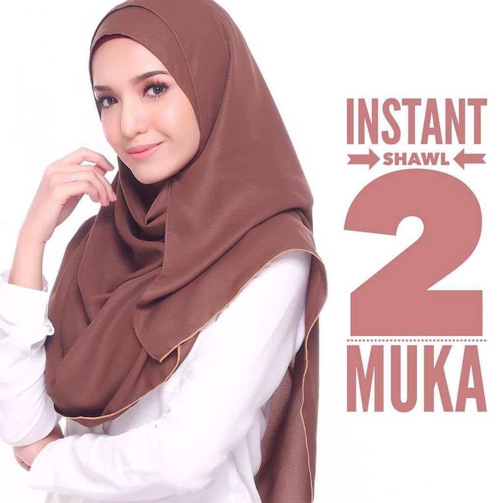 BUTIK PAPILIO Instant Shawl Double Loop Crepe Glitter HALEEDA RAUDAH ...