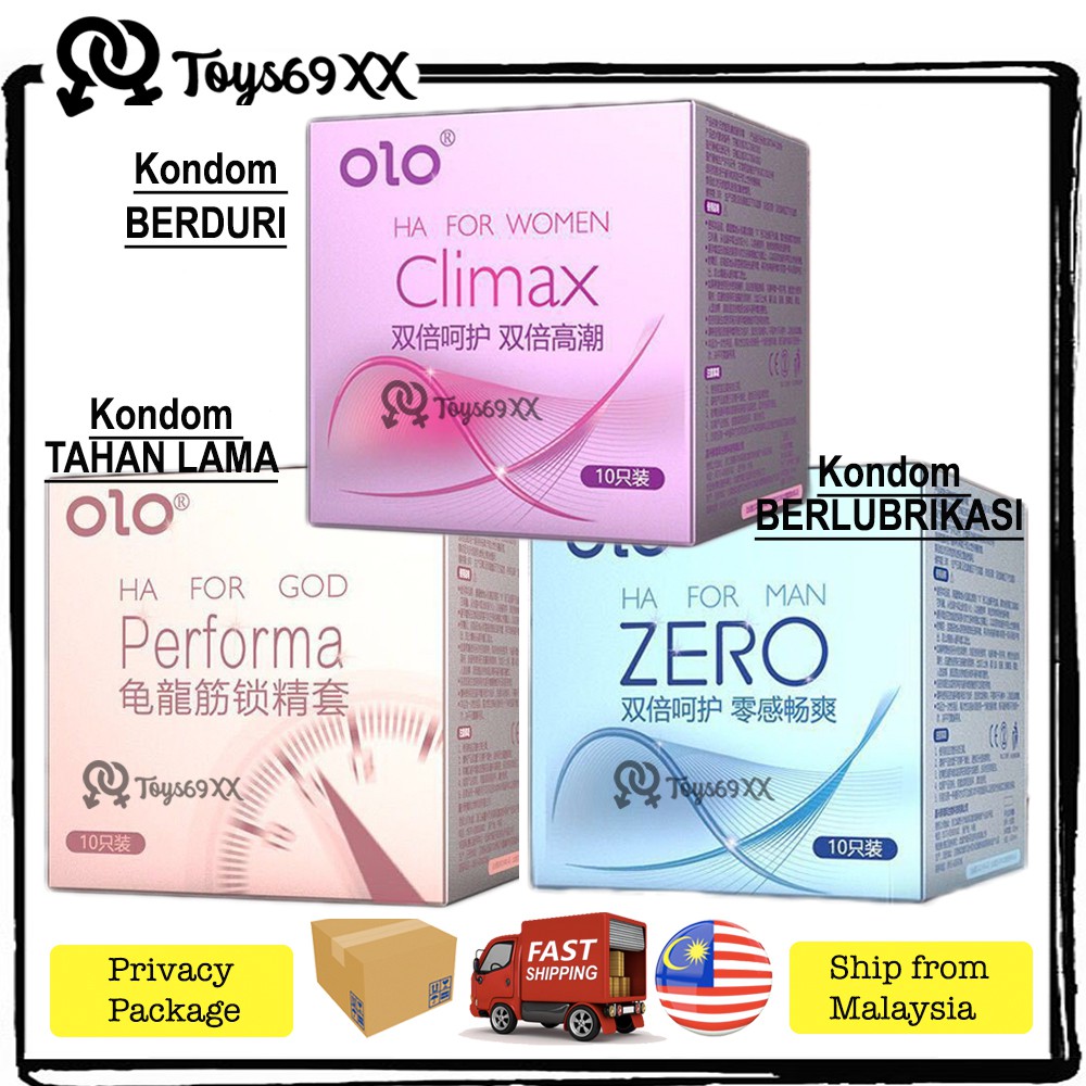 OLO 001 Condom "0.01mm Thinnest Long lasting Sex" Kondom 001 Natural Latex - Kondom Tahan Lama ...