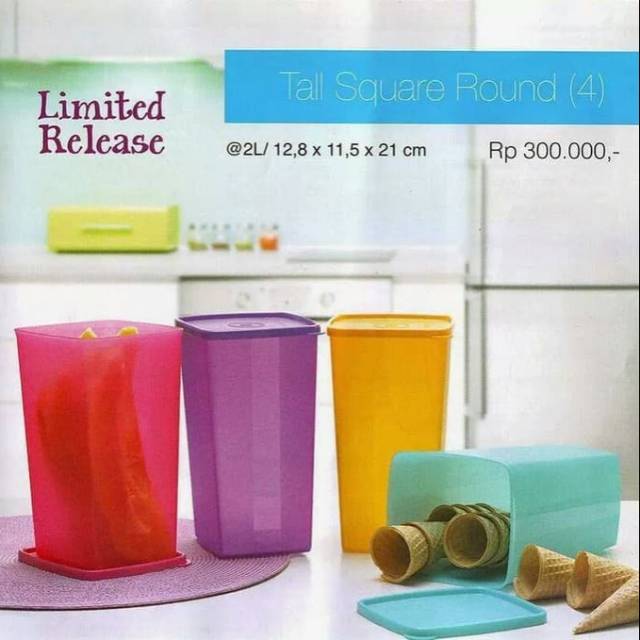 Tall square Tupperware (1) | Shopee Malaysia