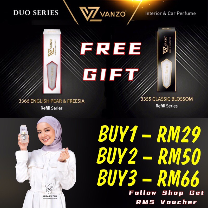 💕BUY2 - RM48💕Vanzo Duo Series Refill Pack 3355 Classic Blossom & 3366 ...