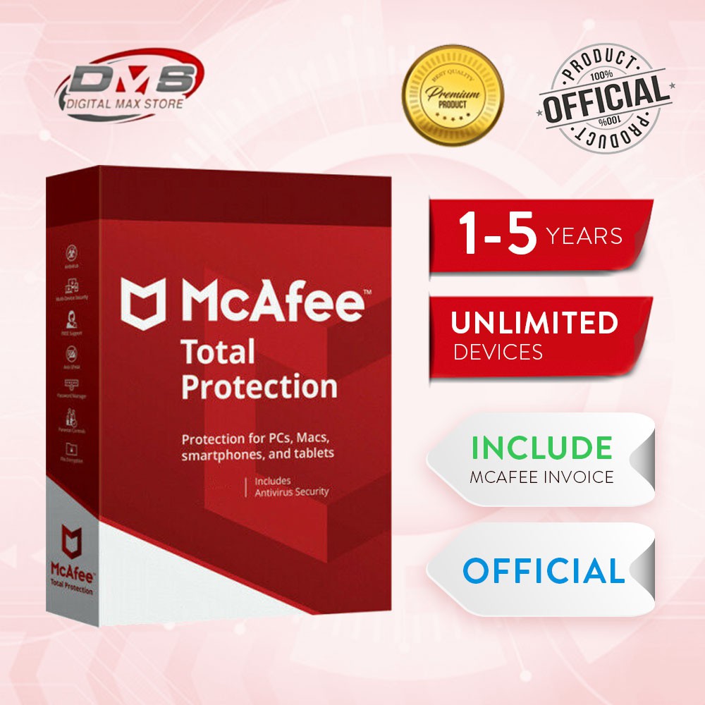 Official McAfee Total Protection Antivirus 2025 | Genuine Subscription | Shopee Malaysia