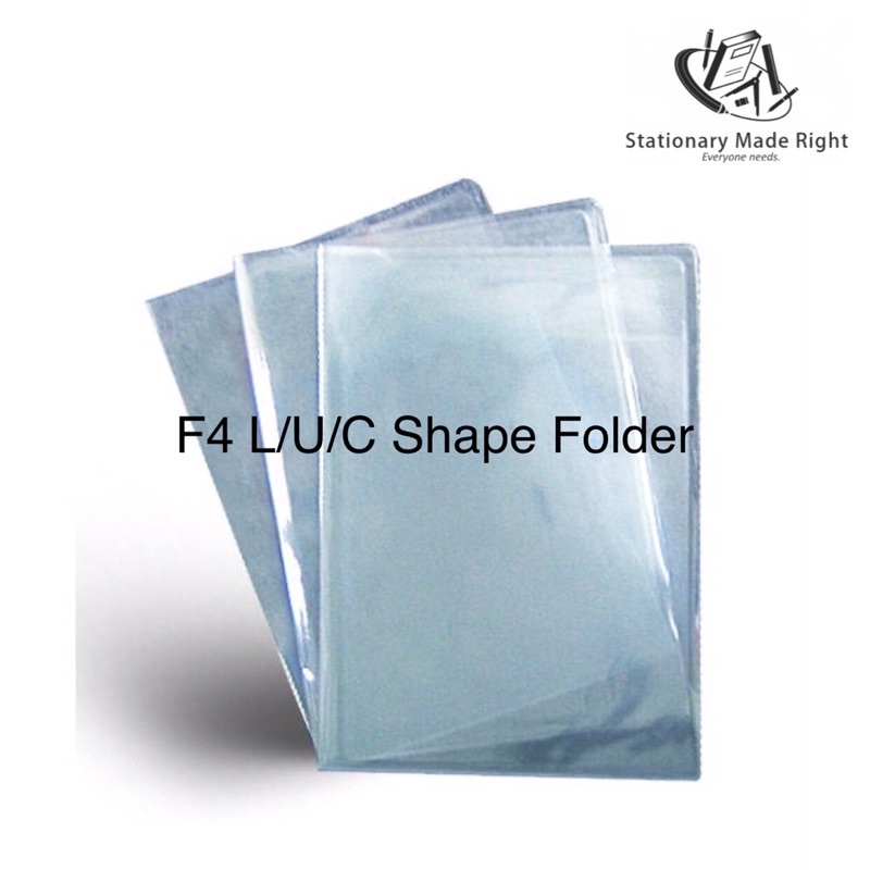 F4 PVC Transparent Folder L / U / C Shape | Shopee Malaysia