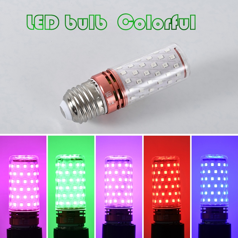 Lampu E27 led Bulb Colorful 12W 16W E14 E12 Lamp LED Red Yellow Blue ...